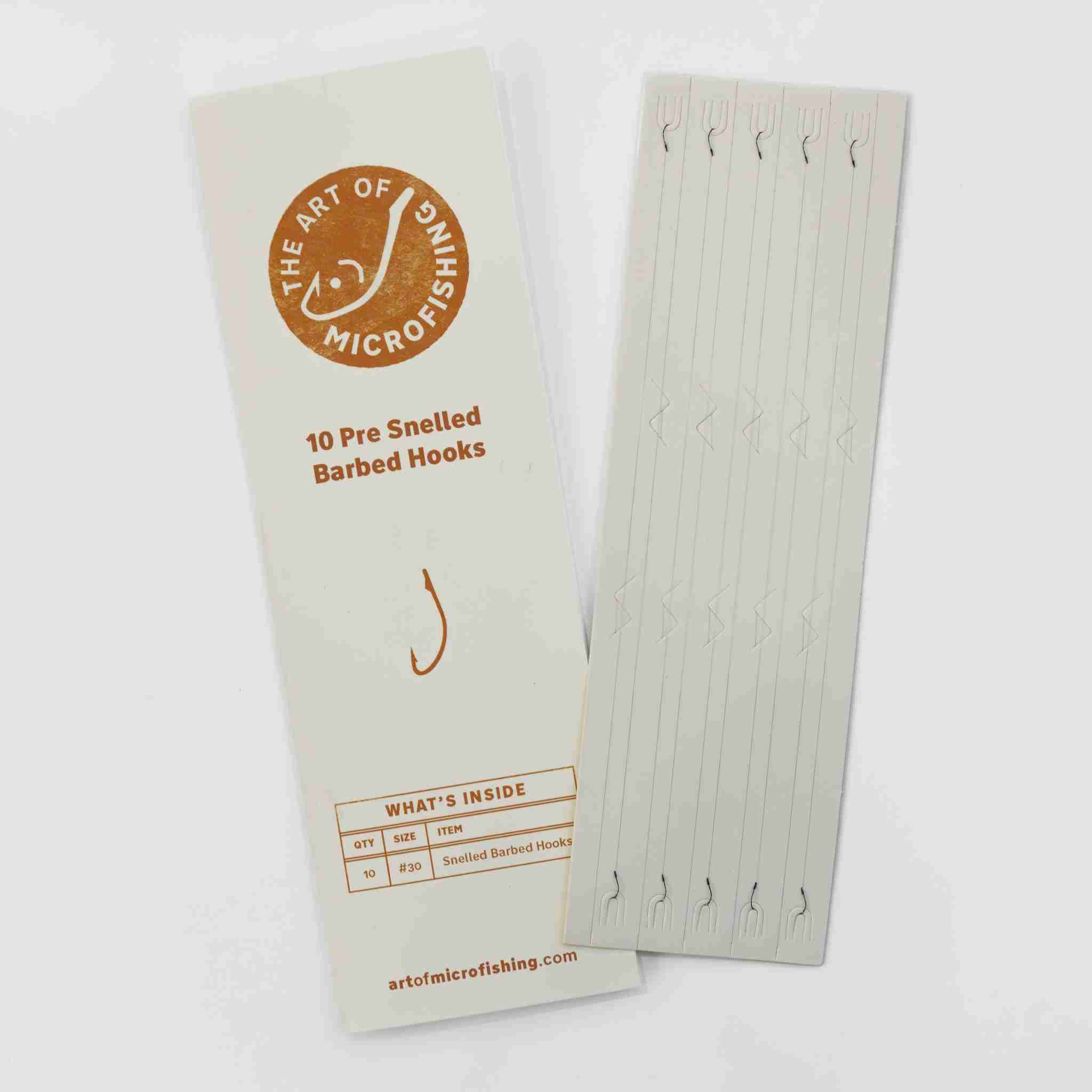 #30 Pre-Snelled Micro Fishing Hooks Ultra Small Super Sharp and Ready ...