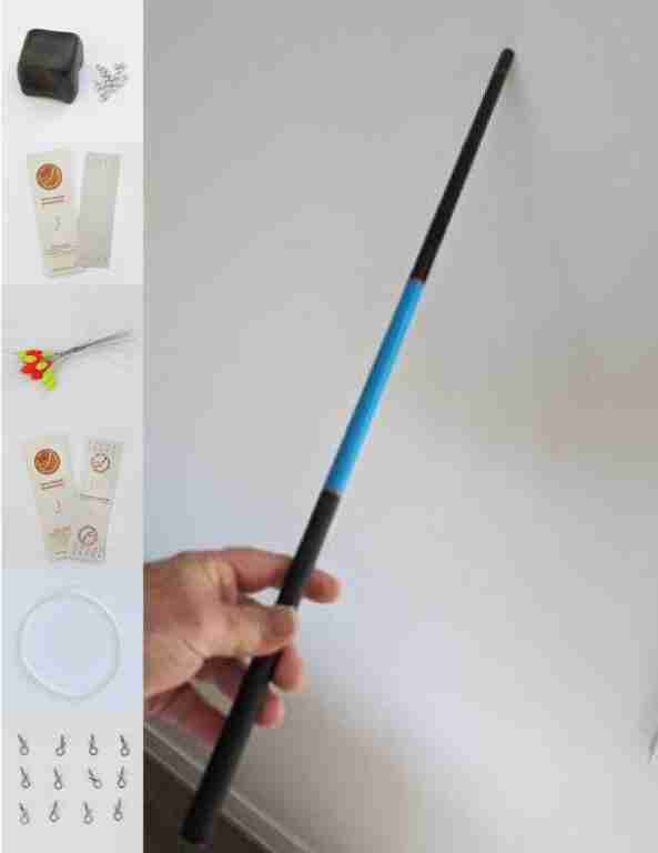 Complete Micro Fishing Starter Kit with Telescopic Rod, Hooks, Floats ...
